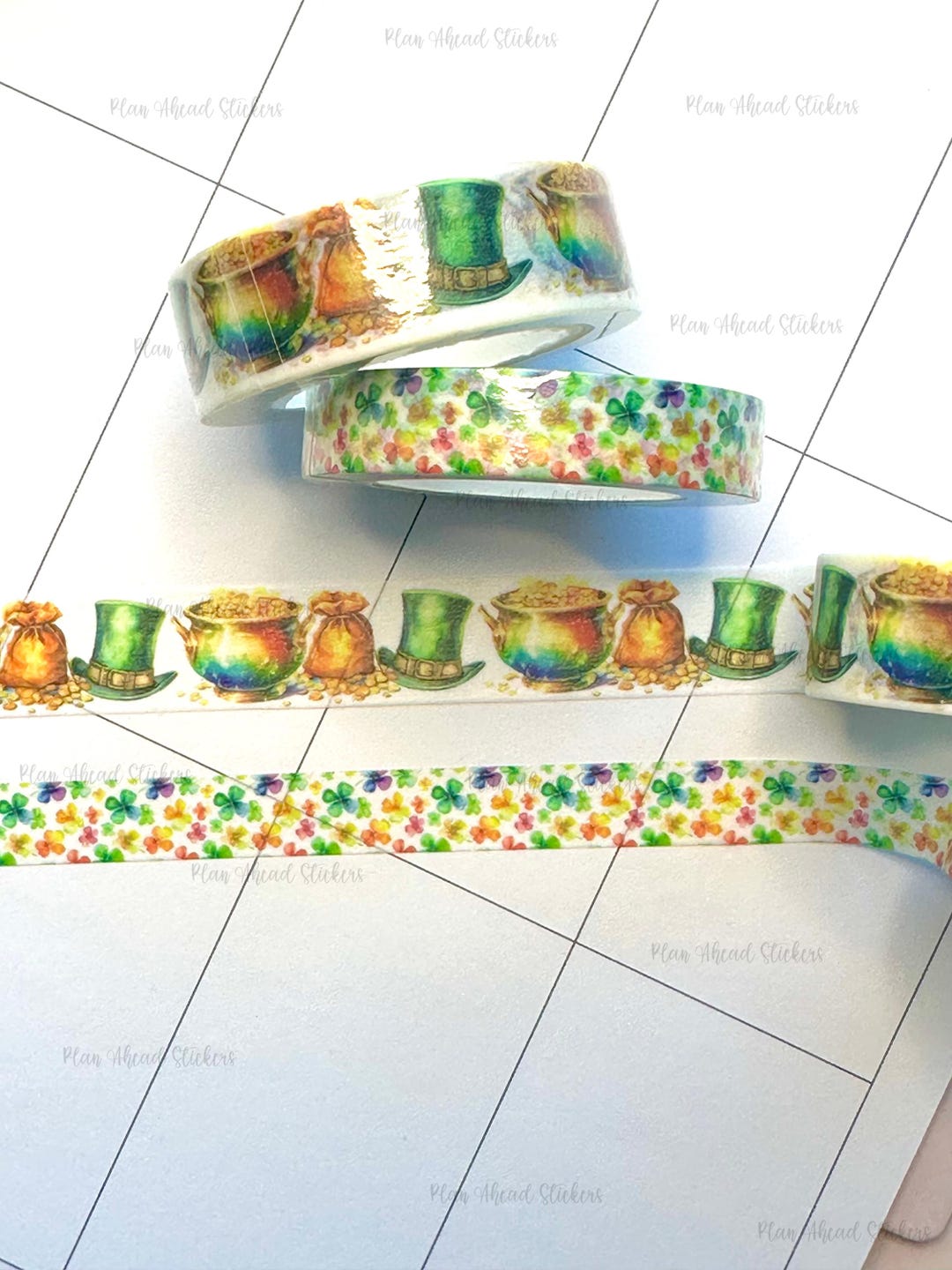 Shenanigans & Sparkles Saint Patrick's Day Print Washi Tape Rolls for ...