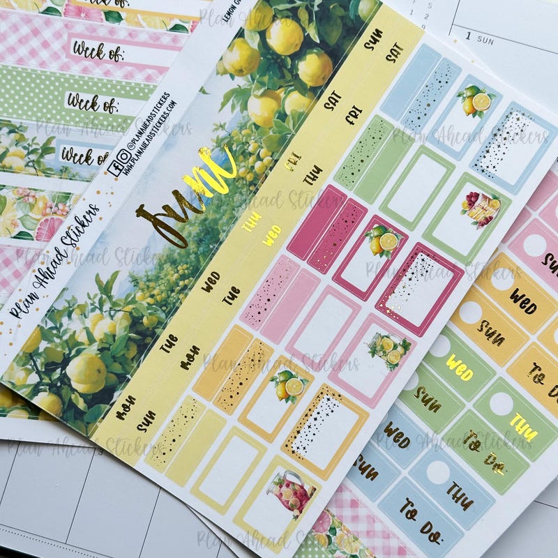 July Calendar Headers - Etsy