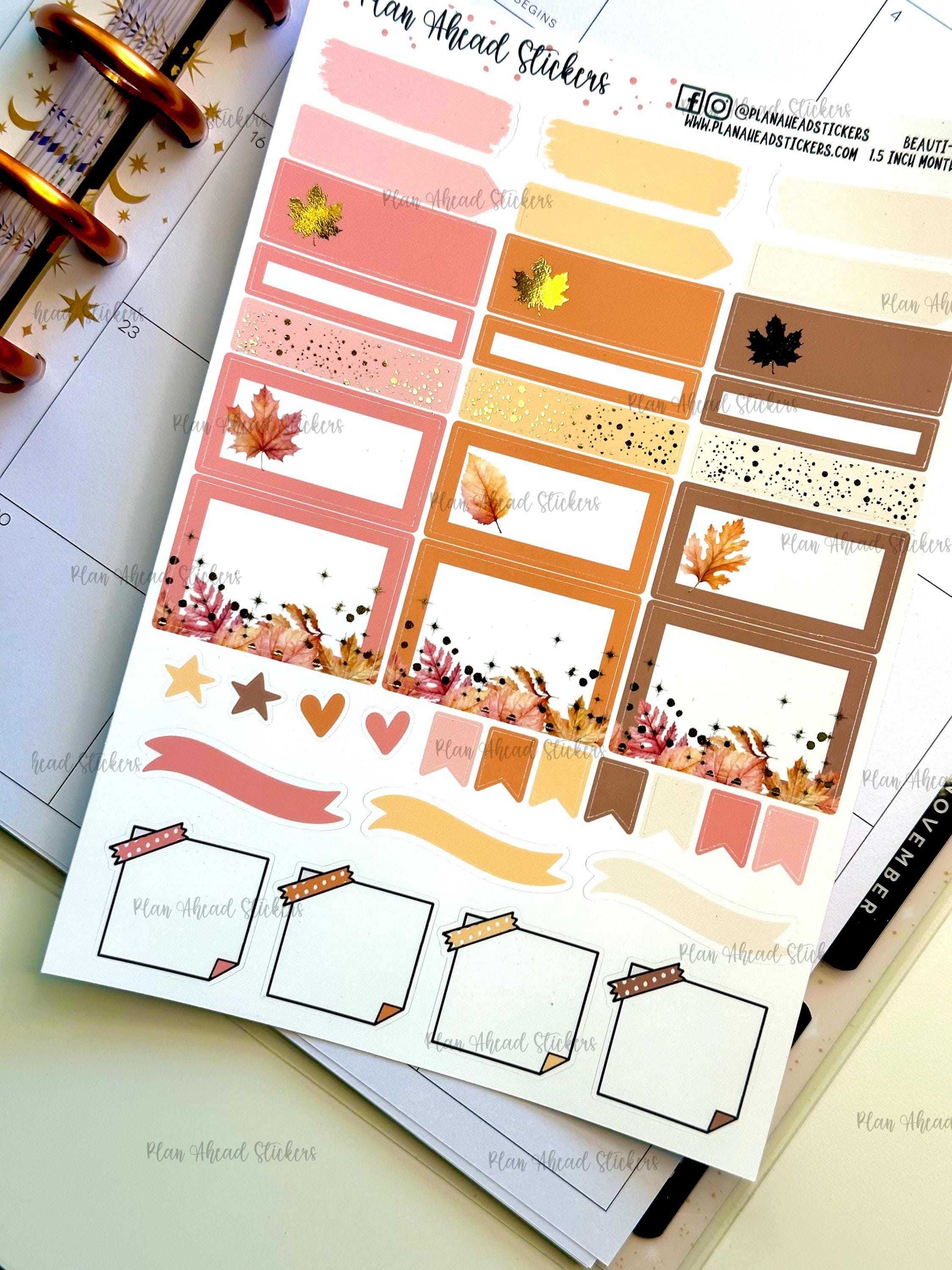 Beauti-fall September Monthly Headers for Erin Condren Planners (1.5 ...