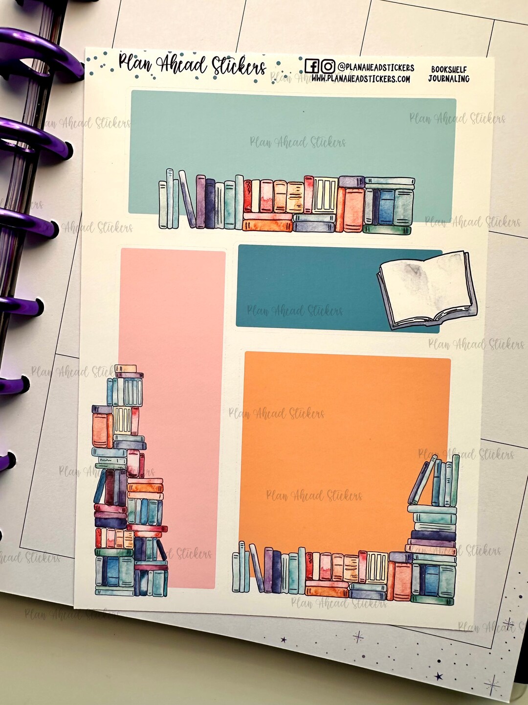 The Bookshelf Journaling Boxes Planner Stickers Card Making Happy ...
