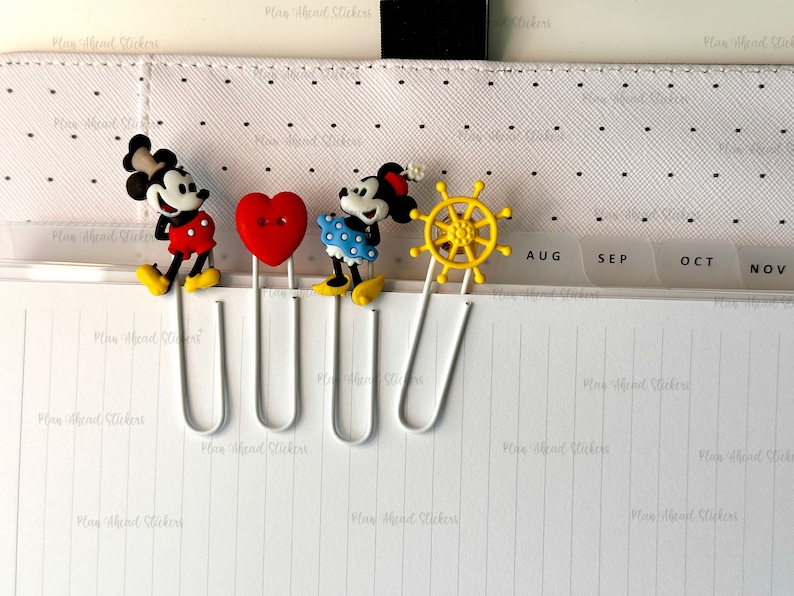 Steamboat Mickey and Minnie Mouse Planner Paper Clips Bullet Journal ...