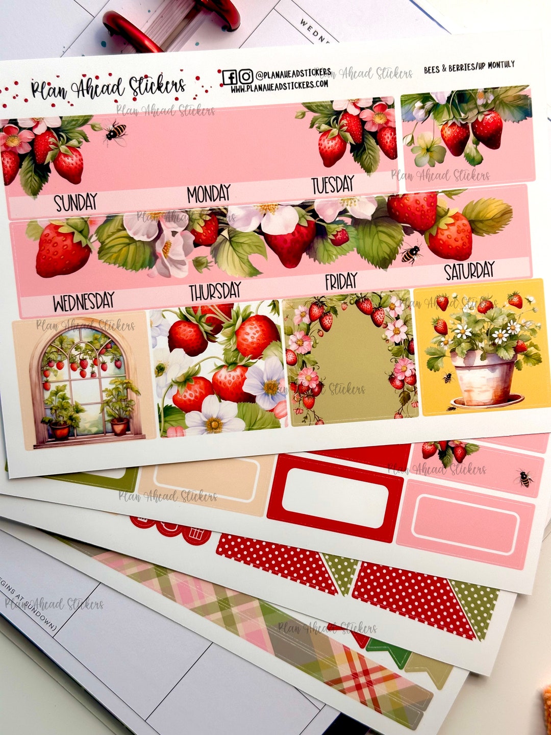 Happy Planner Classic Made to Fit June July August Bees & Berries ...