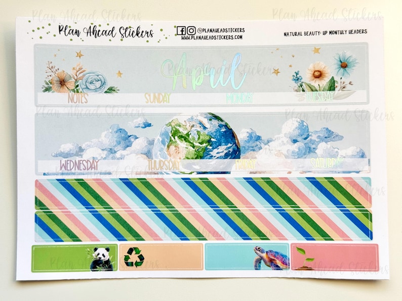 FOILED 7x9 MONTHLY Headers for Erin Condren and Happy Planner 1.5 Inch ...