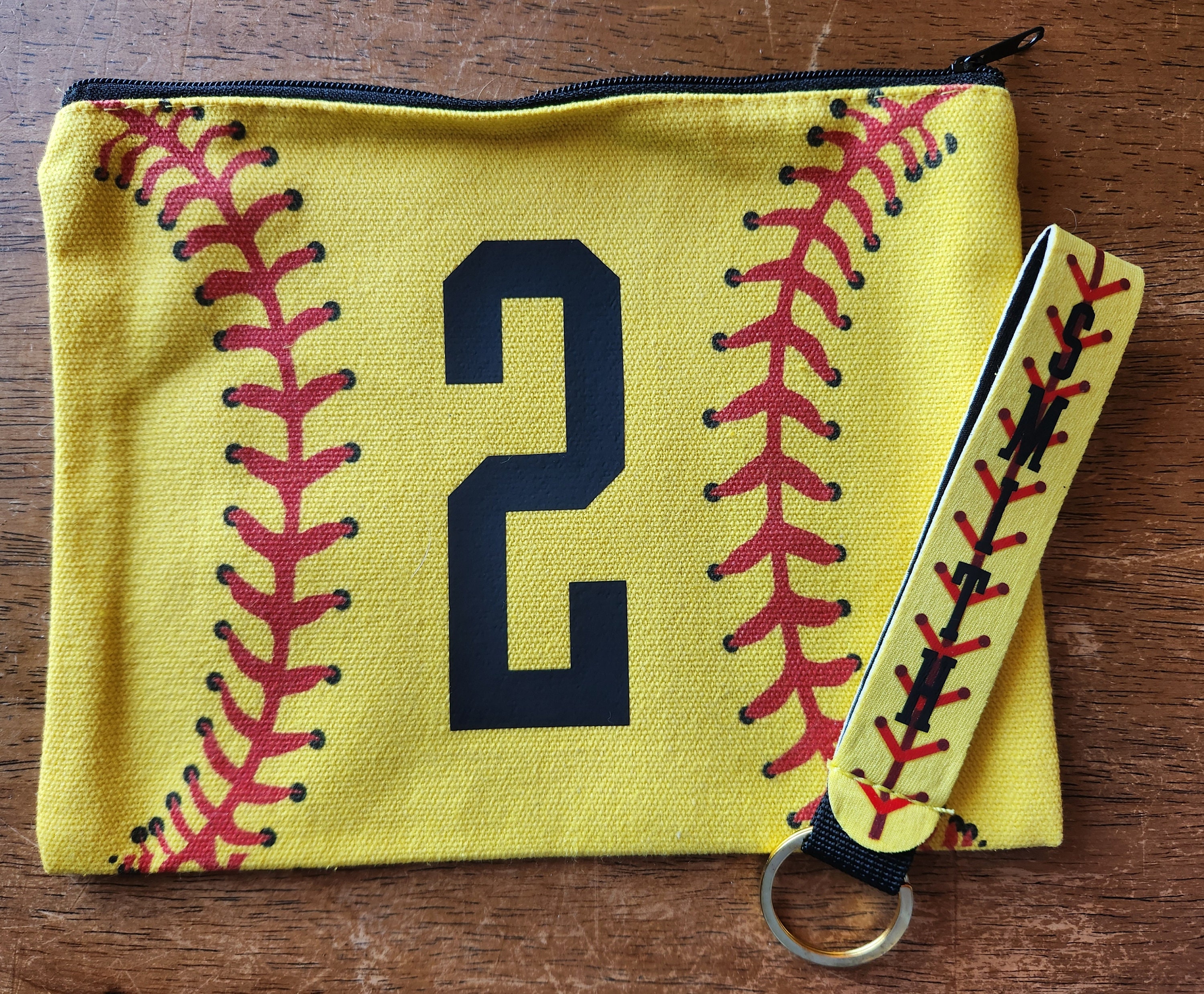 Custom Softball Design Large Pouch, Personalized Girls Sports Bag With ...