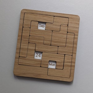 Daily Calendar With Weekdays Puzzle | Infinite Puzzle | Gift for Puzzle ...