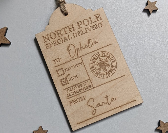 Gift Tag From Santa, North Pole Gifts for Kids, Santa Gift Tags, North ...
