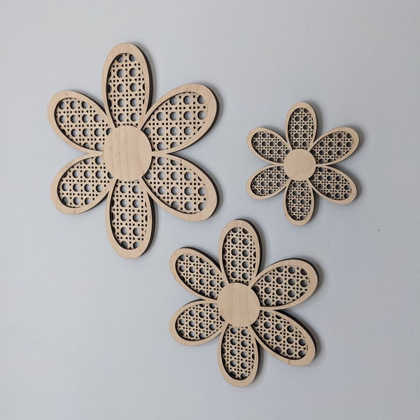 Rattan Wall Flower Decor - Etsy