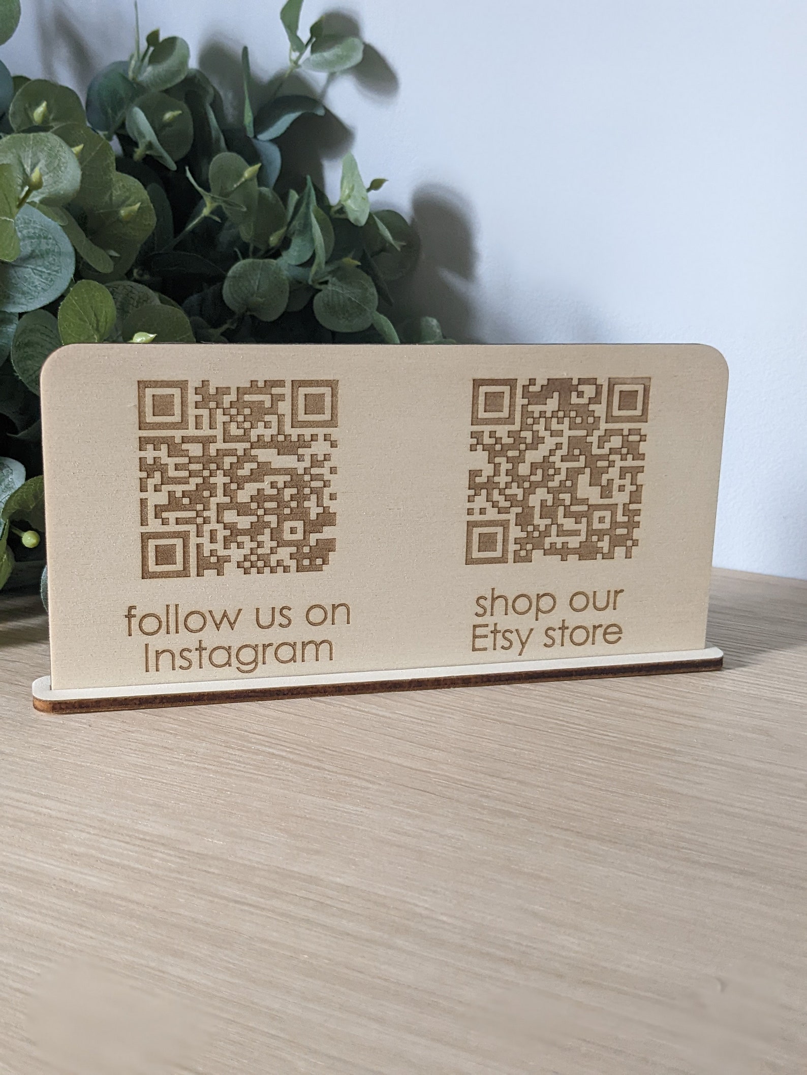 Double QR Code Sign Double QR Code Plaque QR Code Website - Etsy UK