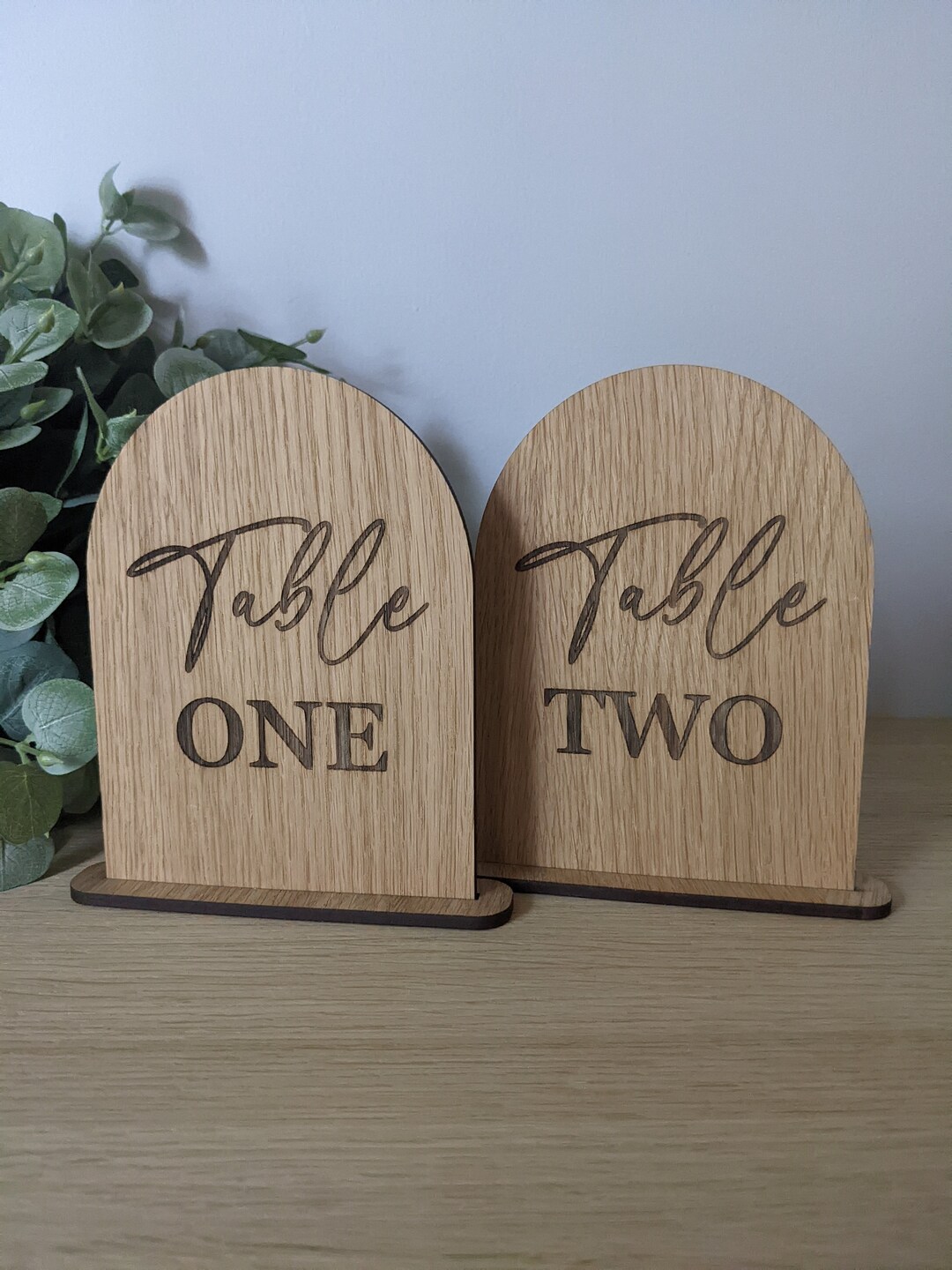Wooden Arched Wedding Table Number Signs | Wooden Table Number Signs ...