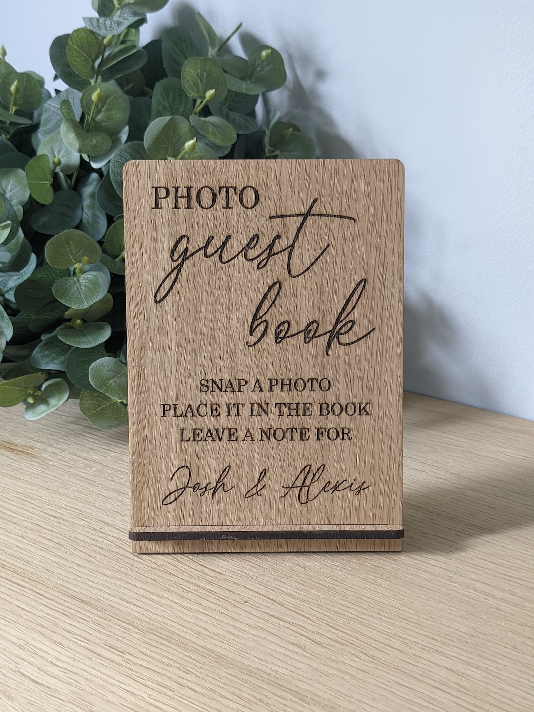 Photo Guest Book Wedding Sign | Personalised Photo Guest Book Wedding ...
