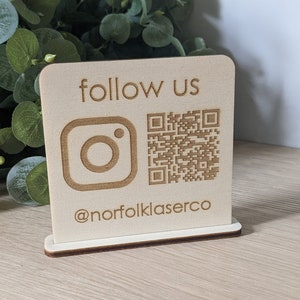 Social Media QR Code Sign | Instagram/facebook QR Code | Follow Us Sign ...