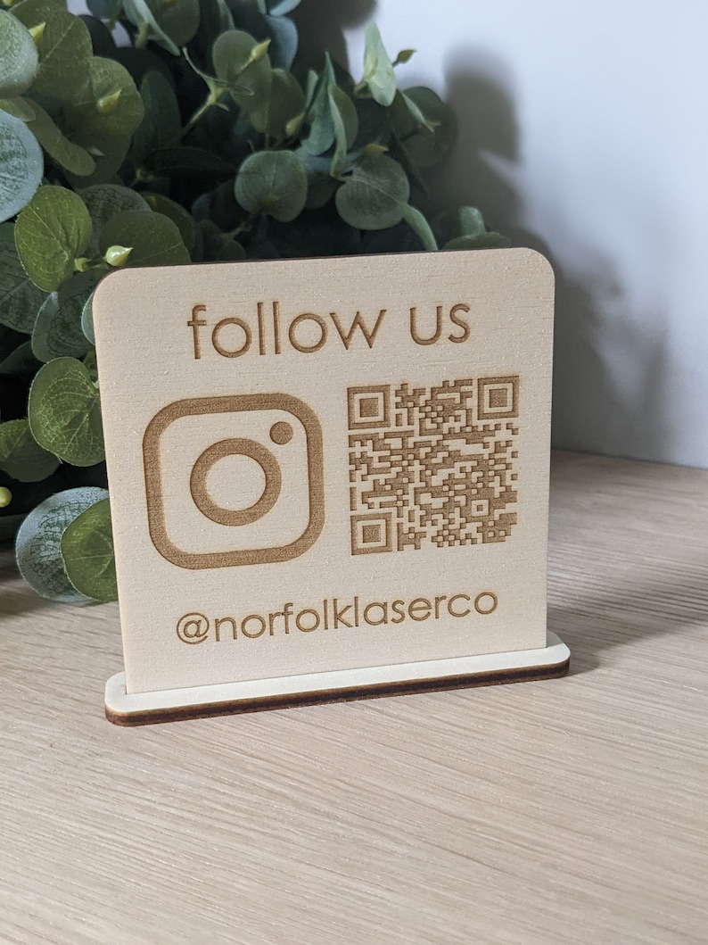 Social Media QR Code Sign Instagram/facebook QR Code - Etsy