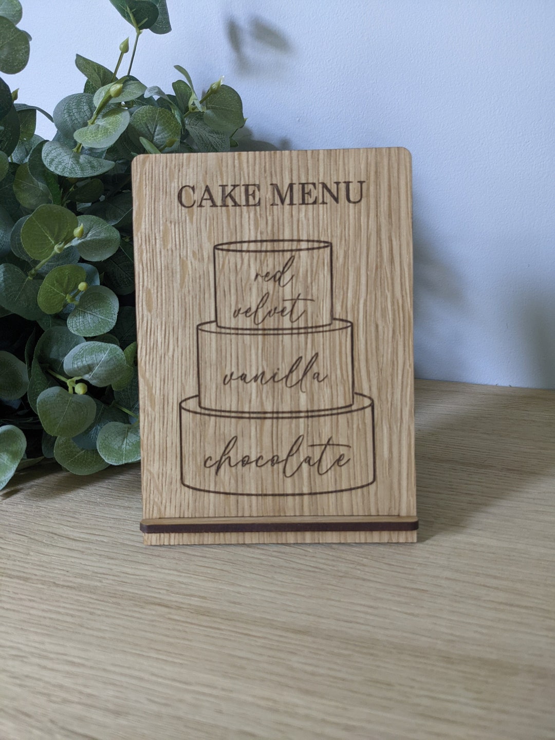 Cake Menu, Cake Flavour Wedding Sign | Personalised Cake Menu, Cake ...