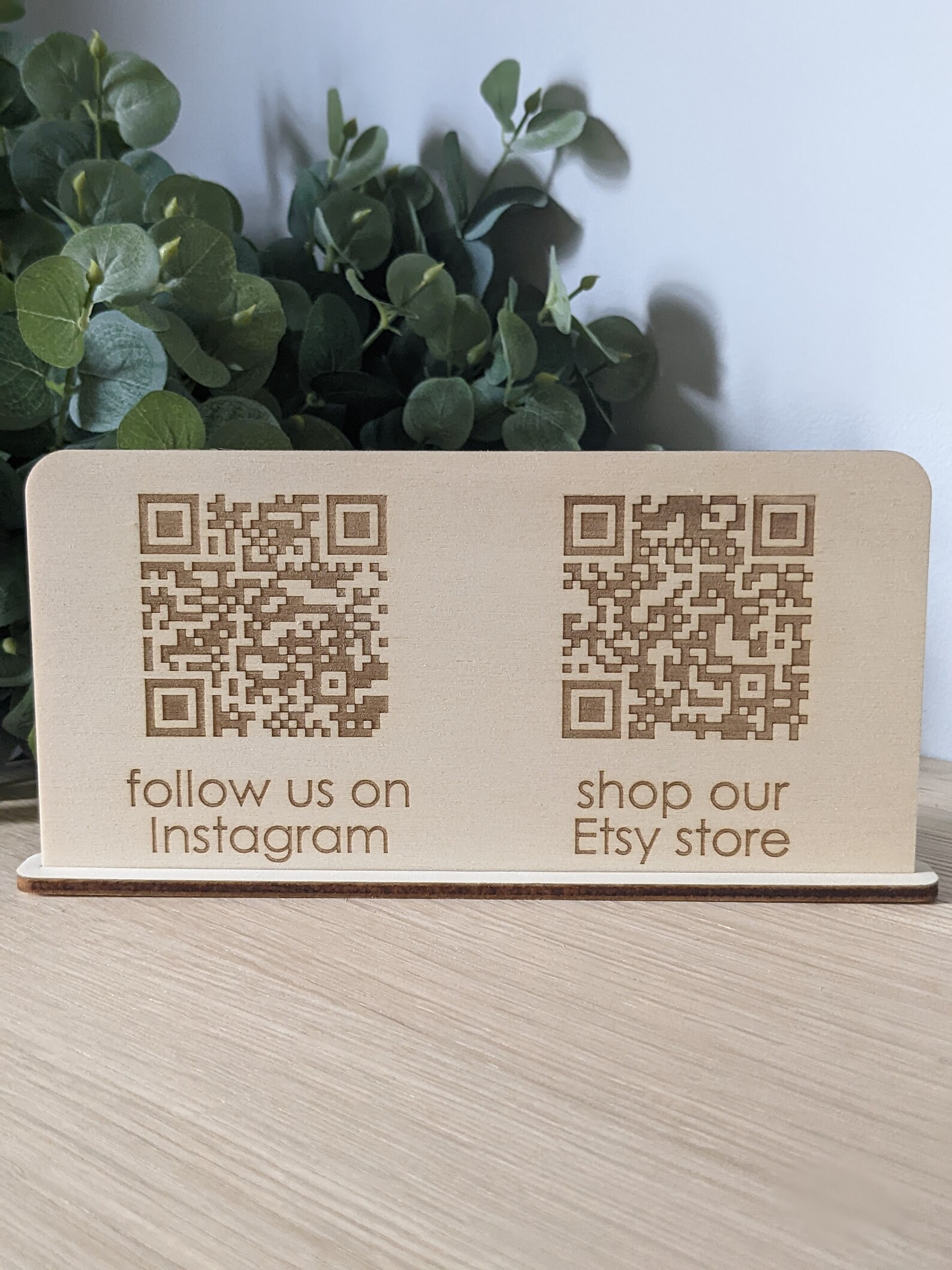 Double QR Code Sign | Double QR Code Plaque | QR Code Website, Etsy ...