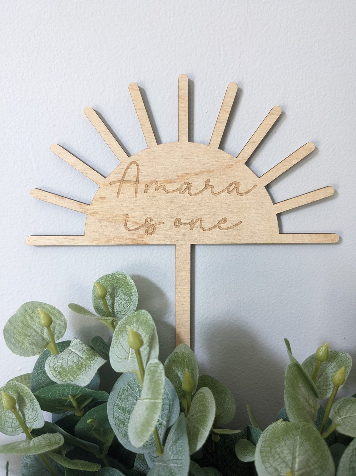 Personalised Sun Birthday Cake Topper | Sunshine Cake Topper | Sun Cake ...