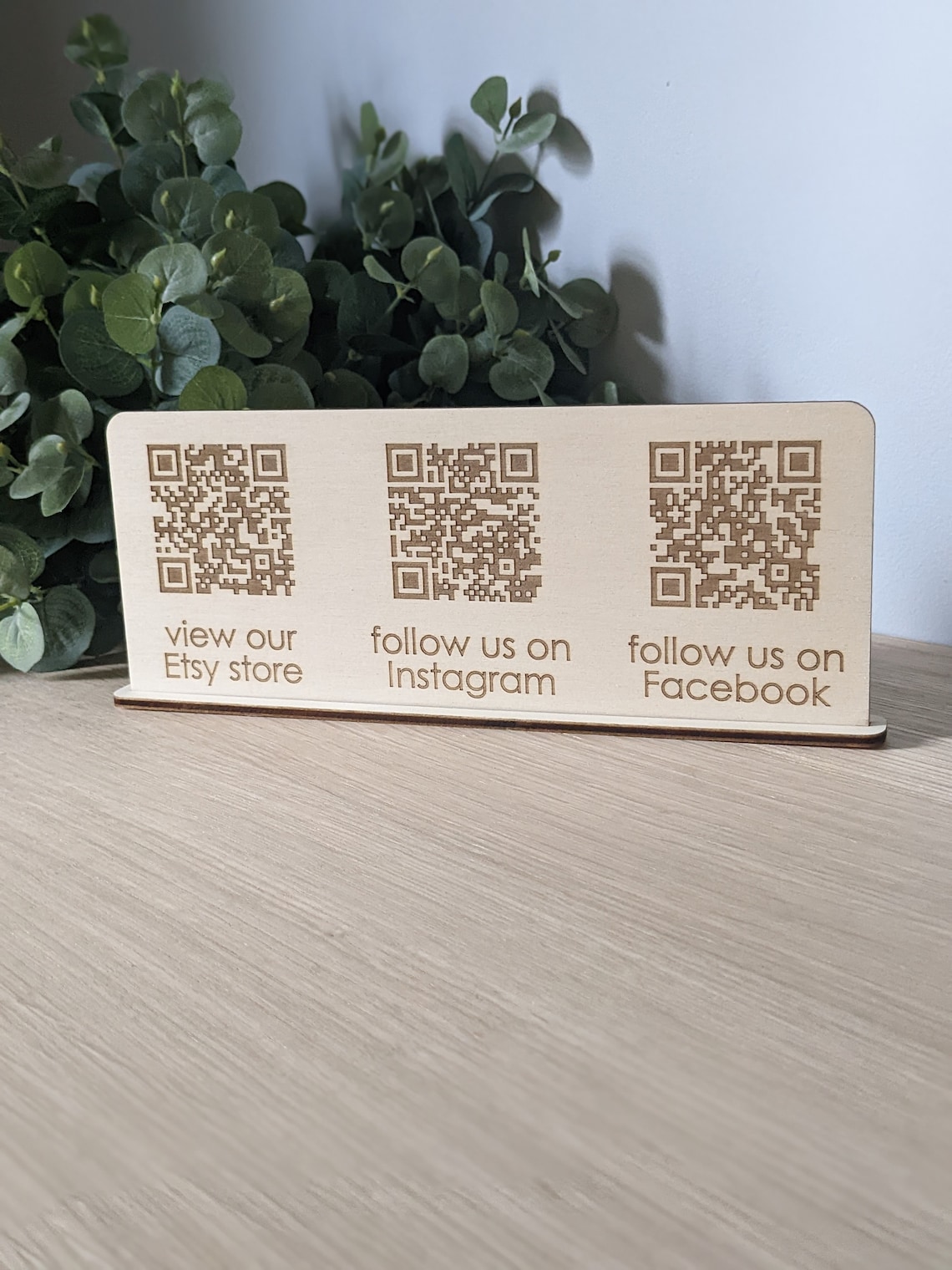 Triple QR Code Sign Tripe QR Code Plaque QR Code Website - Etsy UK
