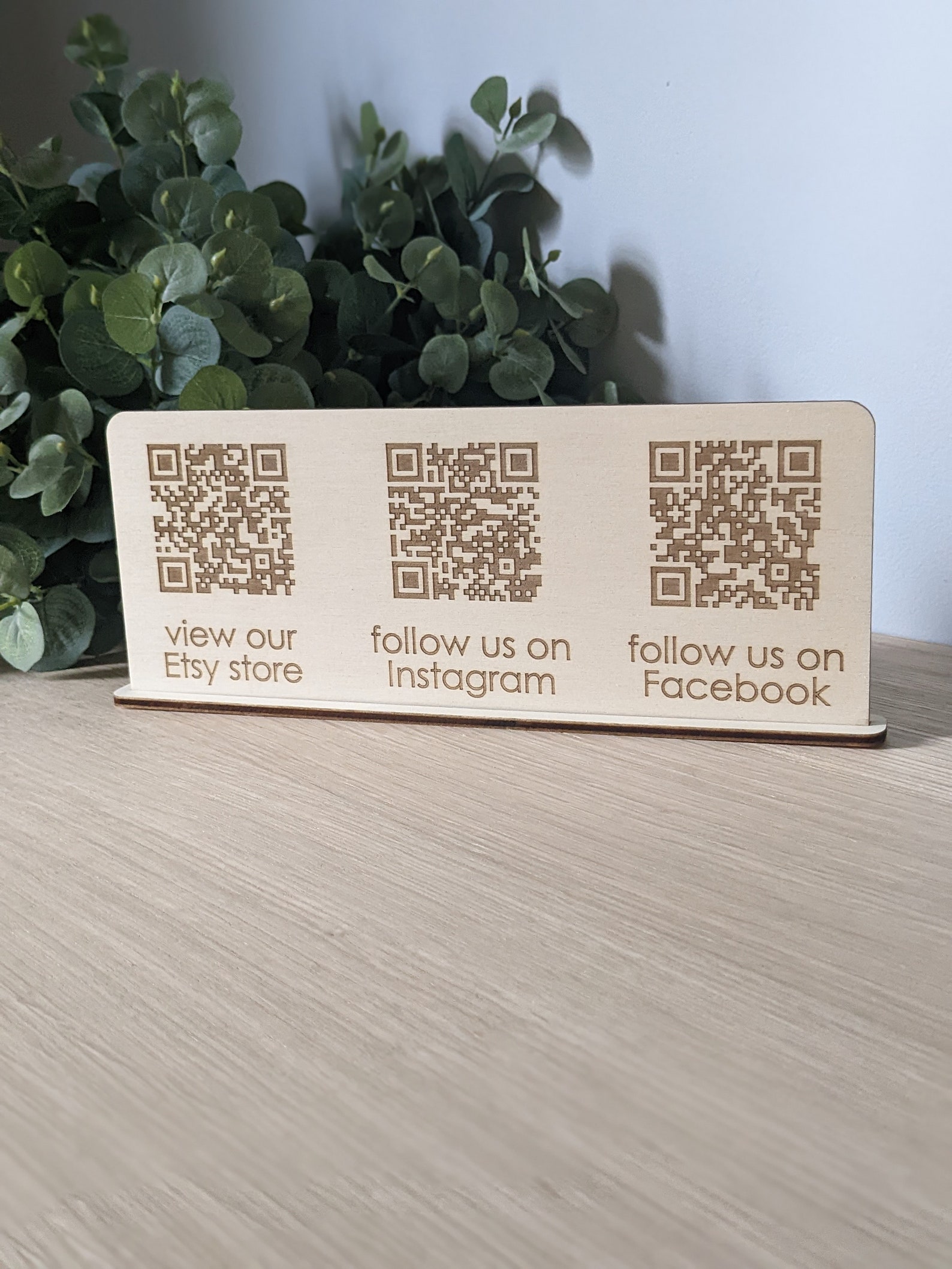 Triple QR Code Sign Tripe QR Code Plaque QR Code Website - Etsy UK
