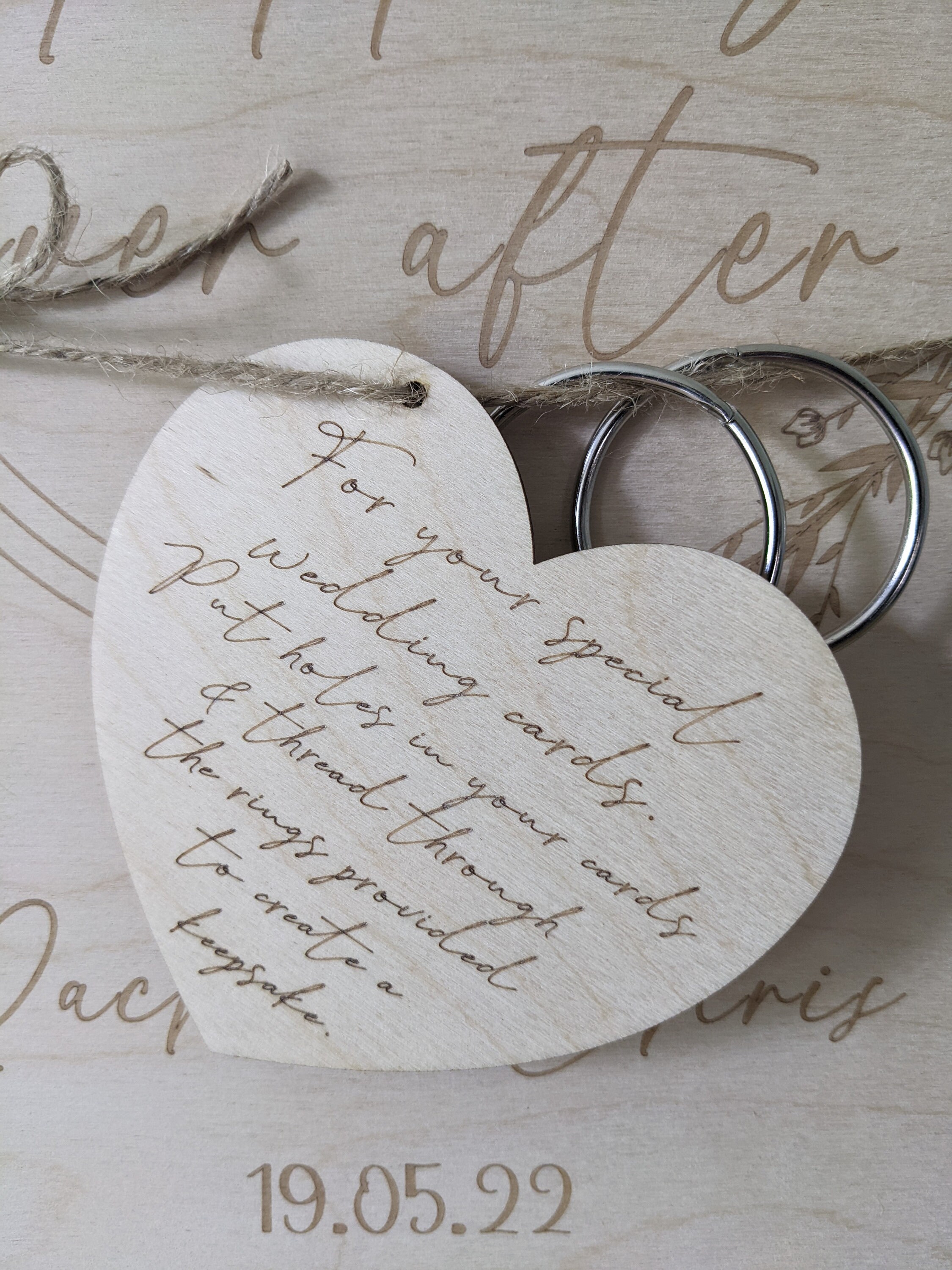Engraved Personalised Wedding Card Keepsake/keeper Wedding - Etsy UK
