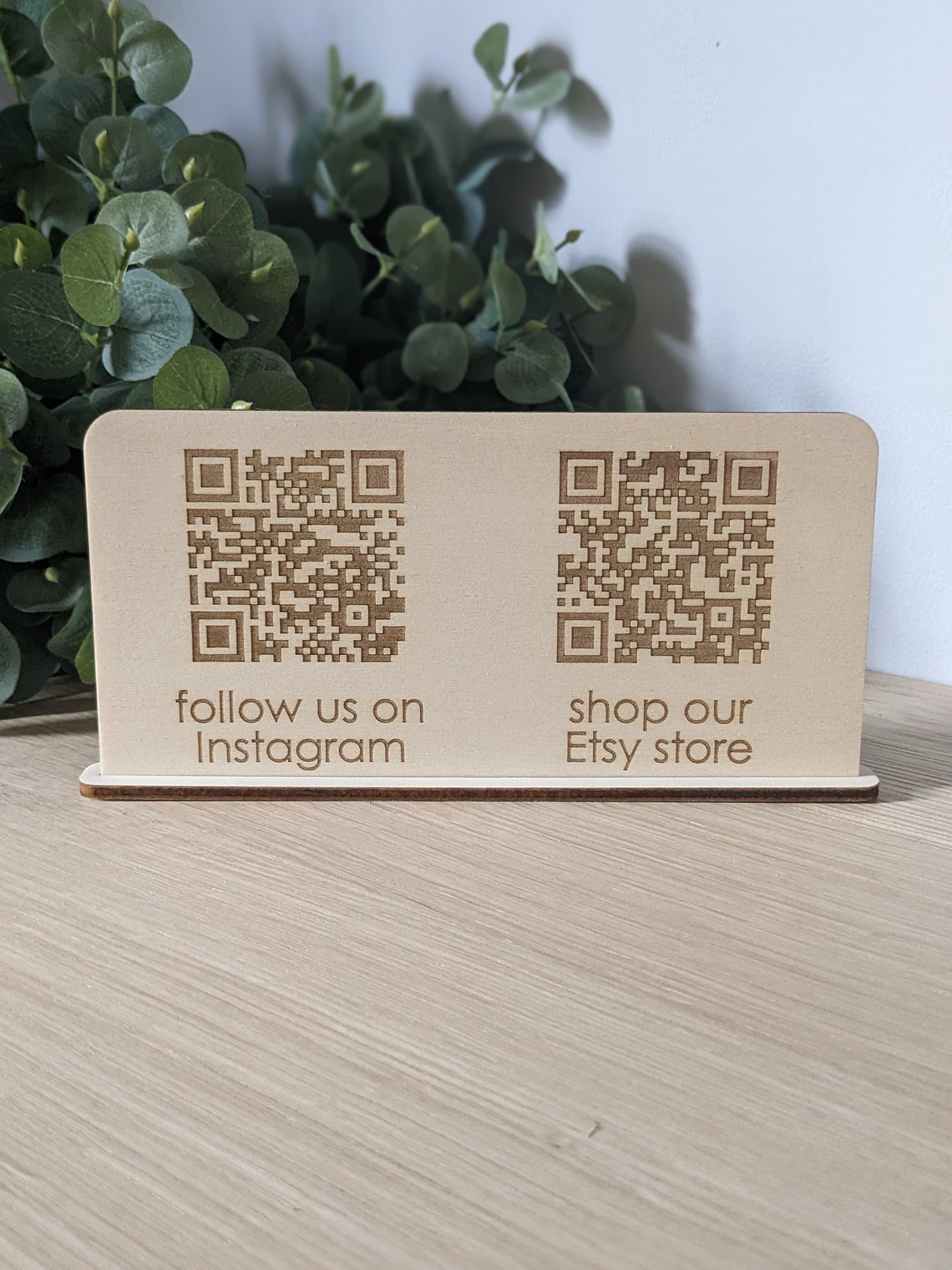 Double QR Code Sign Double QR Code Plaque QR Code Website - Etsy UK