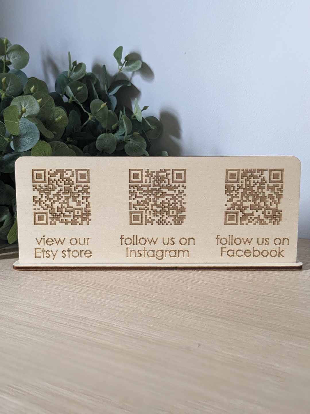 Triple QR Code Sign | Tripe QR Code Plaque | QR Code Website, Etsy ...