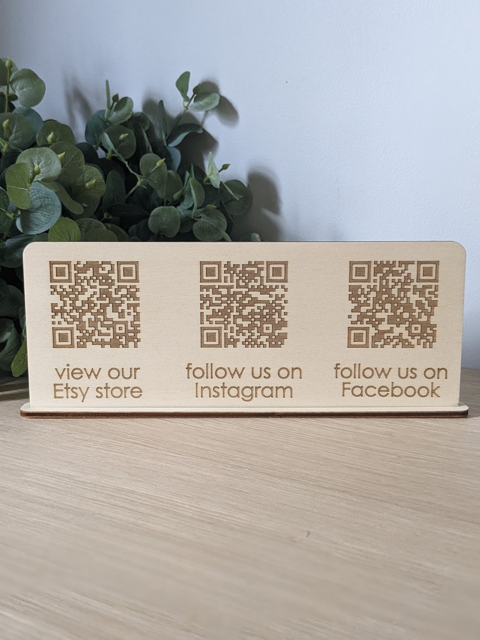 Triple QR Code Sign Tripe QR Code Plaque QR Code Website - Etsy UK