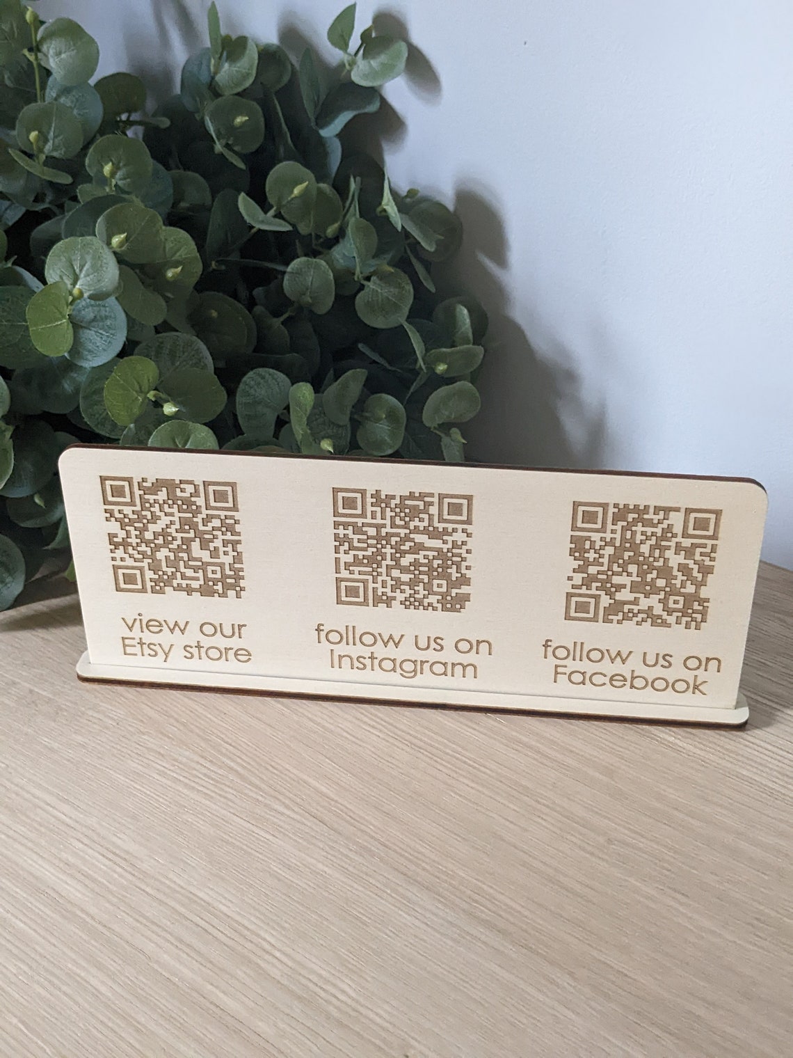 Triple QR Code Sign Tripe QR Code Plaque QR Code Website - Etsy