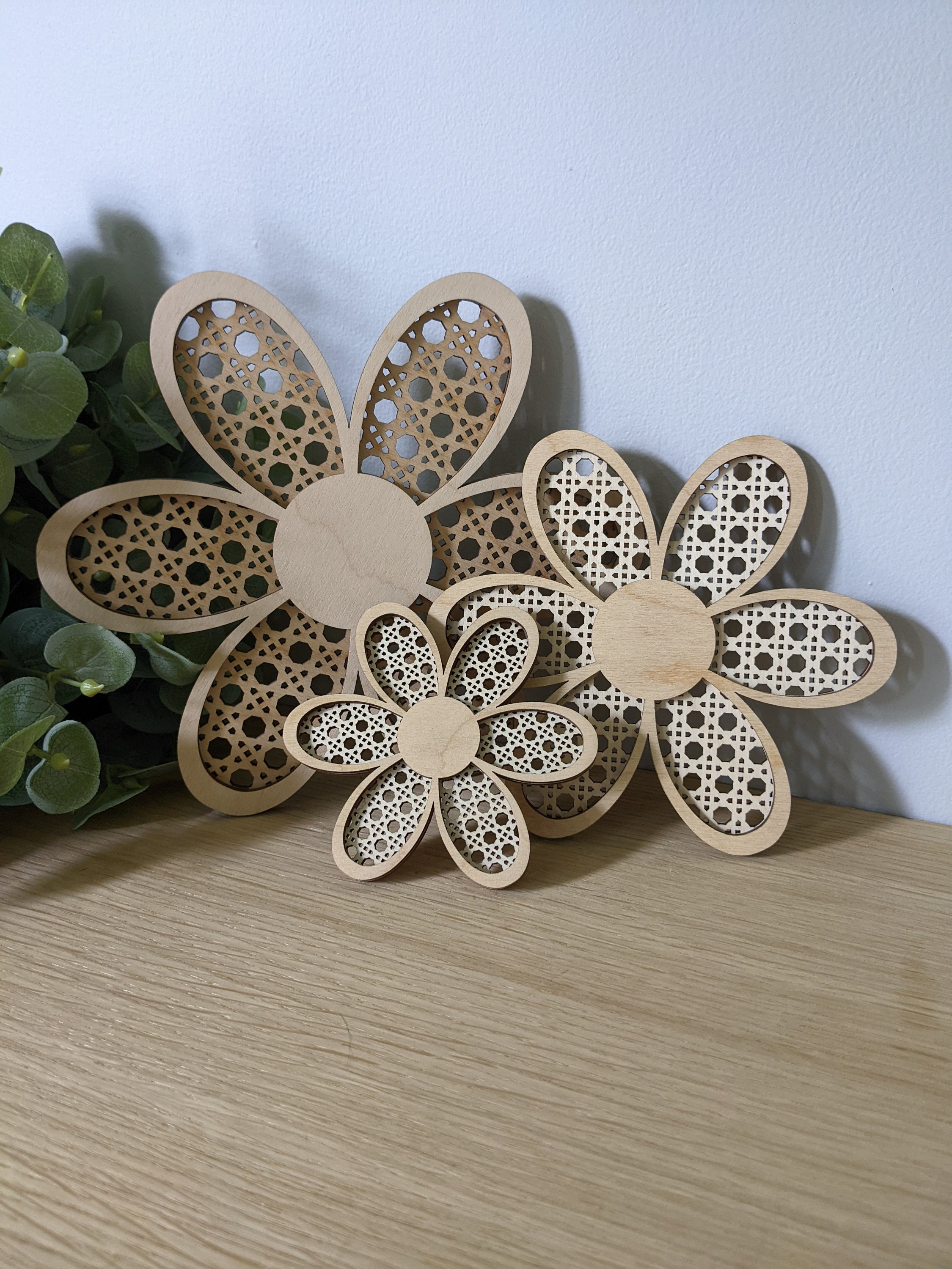 Rattan Inspired Flower | Rattan Flower Wall Art | Rattan Decor | Rattan ...