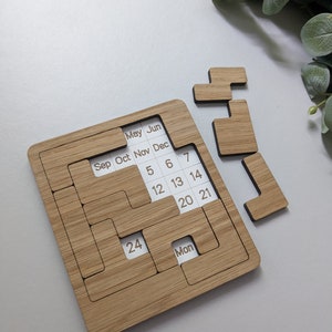Daily Calendar With Weekdays Puzzle | Infinite Puzzle | Gift for Puzzle ...