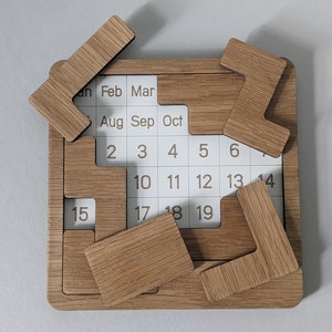 Daily Calendar Puzzle | Infinite Puzzle | Gift for Puzzle Lovers ...