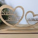 Oak Personalised Wedding Sign | First Names and Date Wedding Sign | Top ...