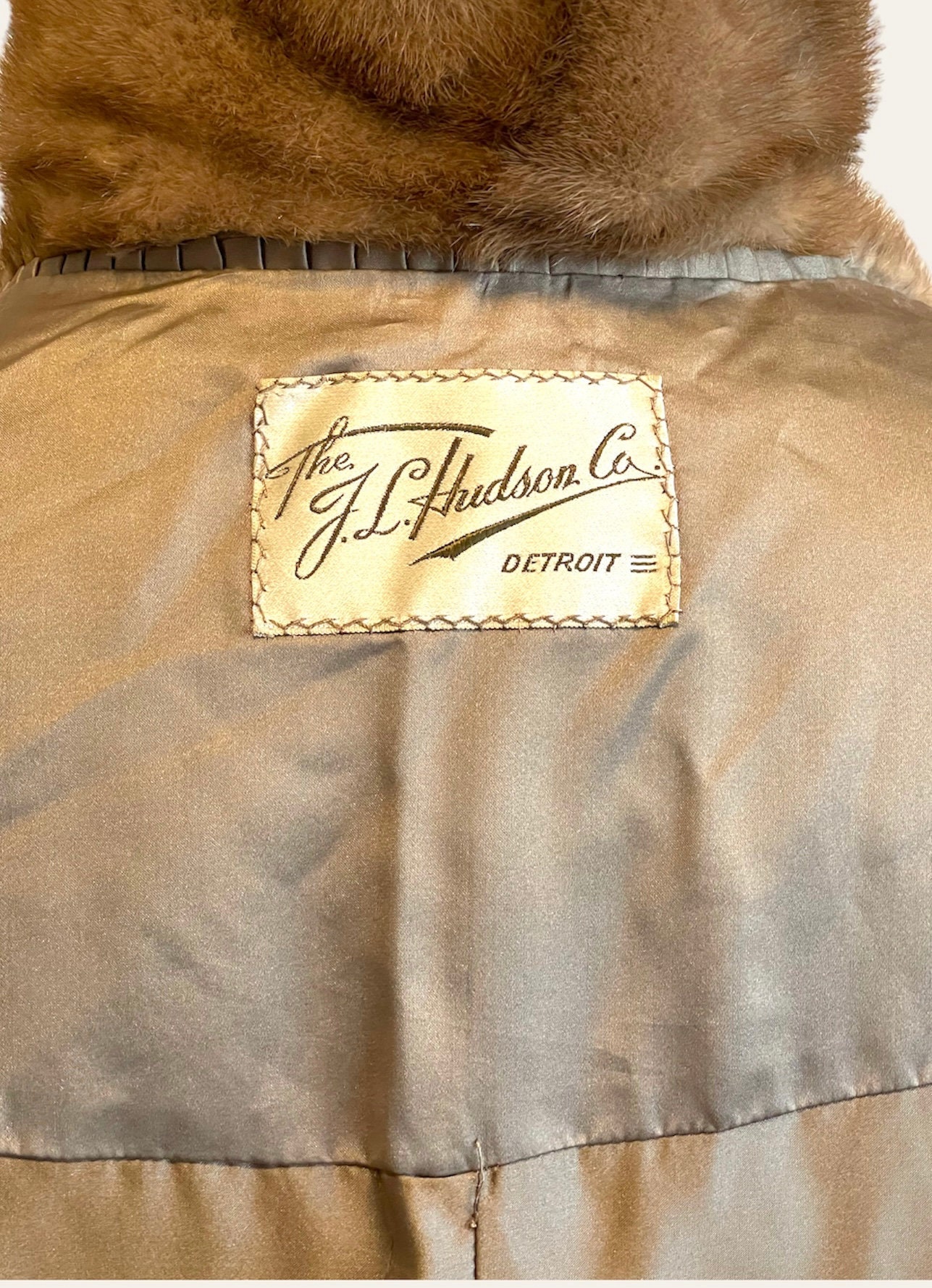 Vintage Mink J L Hudson Co. Detroit Fur Stole Town and Travel an Addie ...
