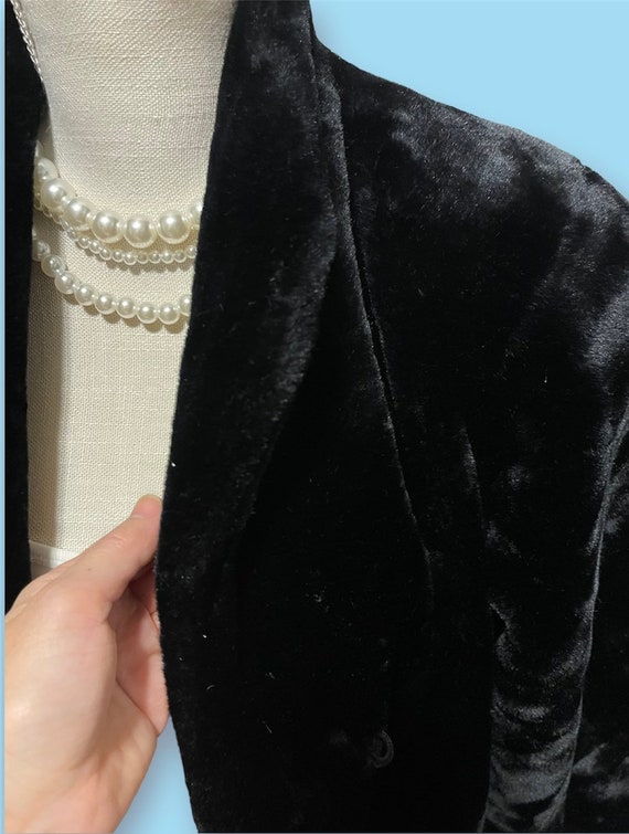 Vintage Velvet Blend Coat Jacket by Sportown USA Sz L… - Gem