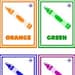 Colored Crayon Flashcards for Color Learning - Etsy