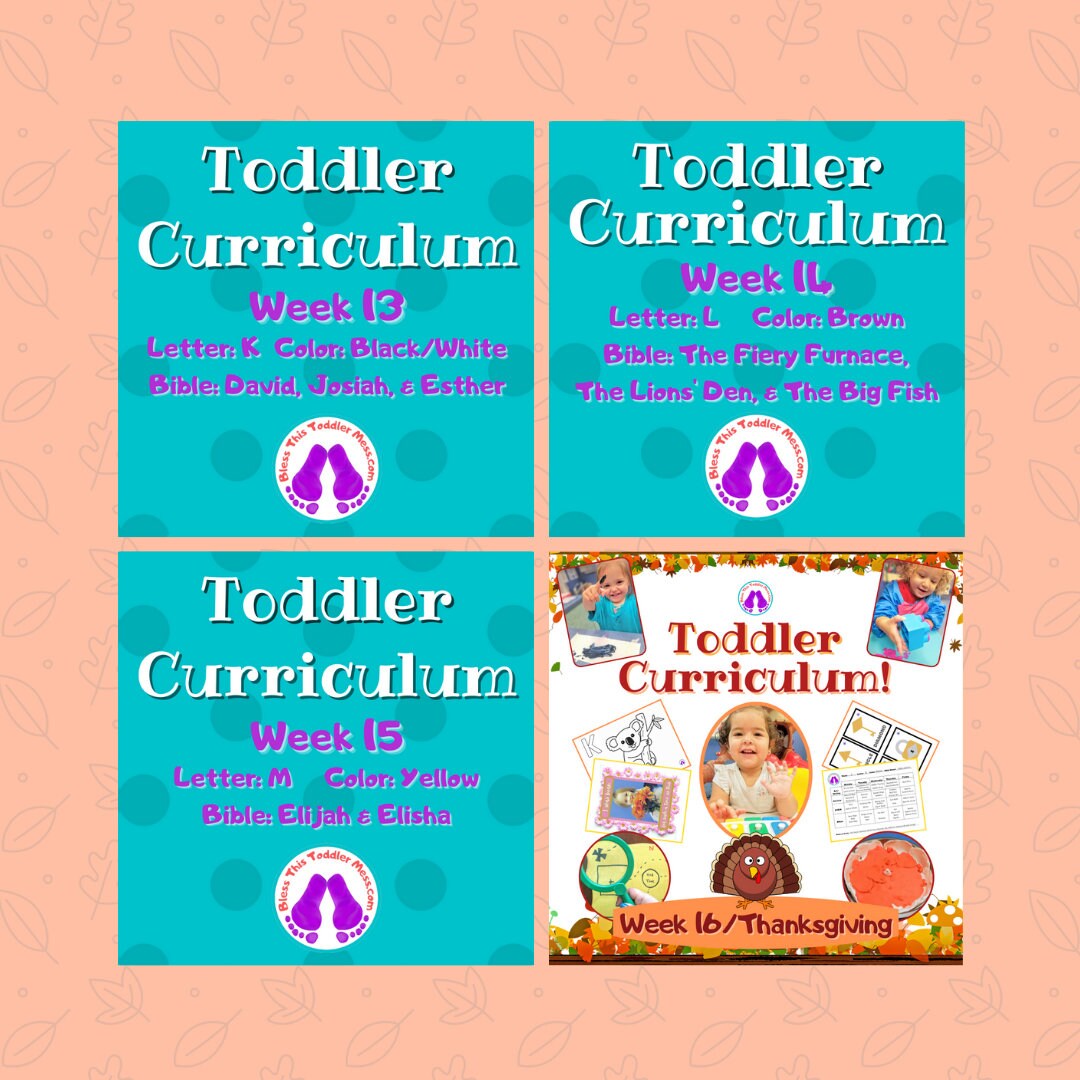 Toddler Curriculum Bundle Weeks 13-16 - Etsy