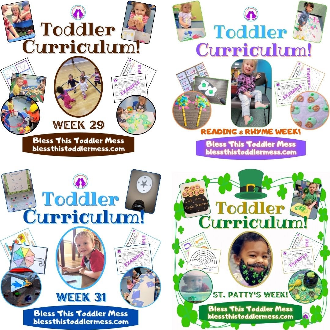 Toddler Curriculum Bundle Weeks 29-32! Includes Reading and Rhyme Week ...