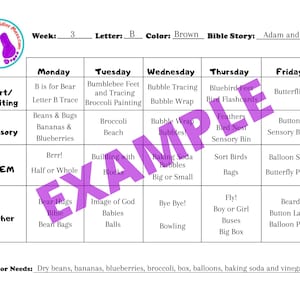 Toddler Curriculum Week 15! - Letter M, Color Yellow, Bible Story ...