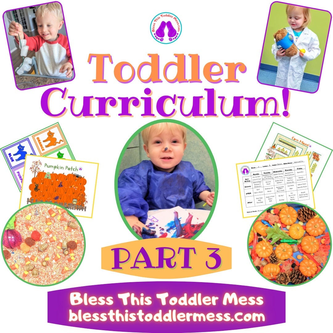Toddler Curriculum Bundle Weeks 9-12! Includes a Full Week of Halloween ...