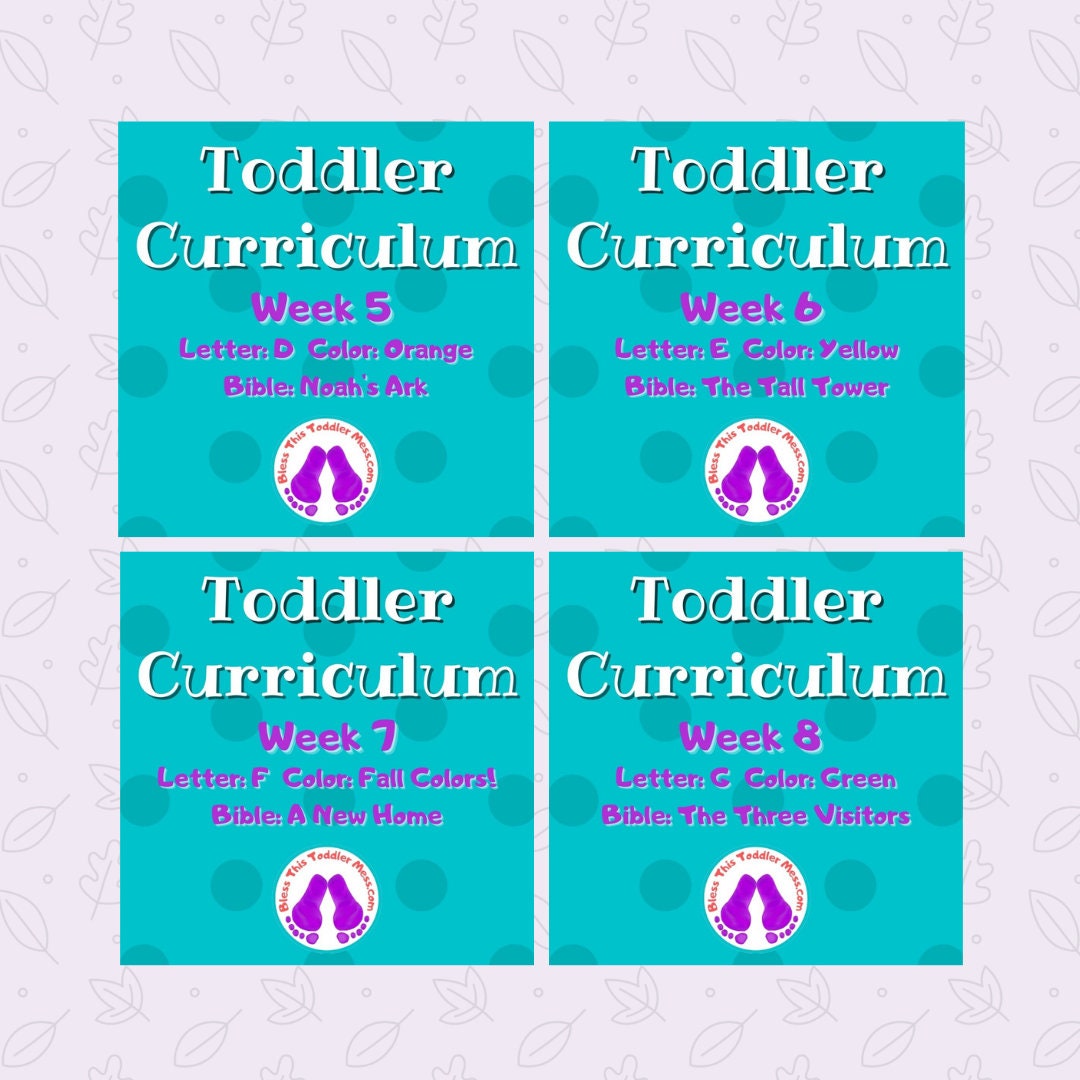 Toddler Curriculum Weeks 5-8 Bundle - Etsy