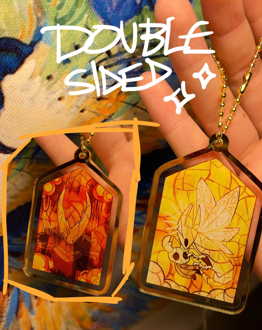 Stained Glass Acrylic Hollow Knight Charm - Etsy