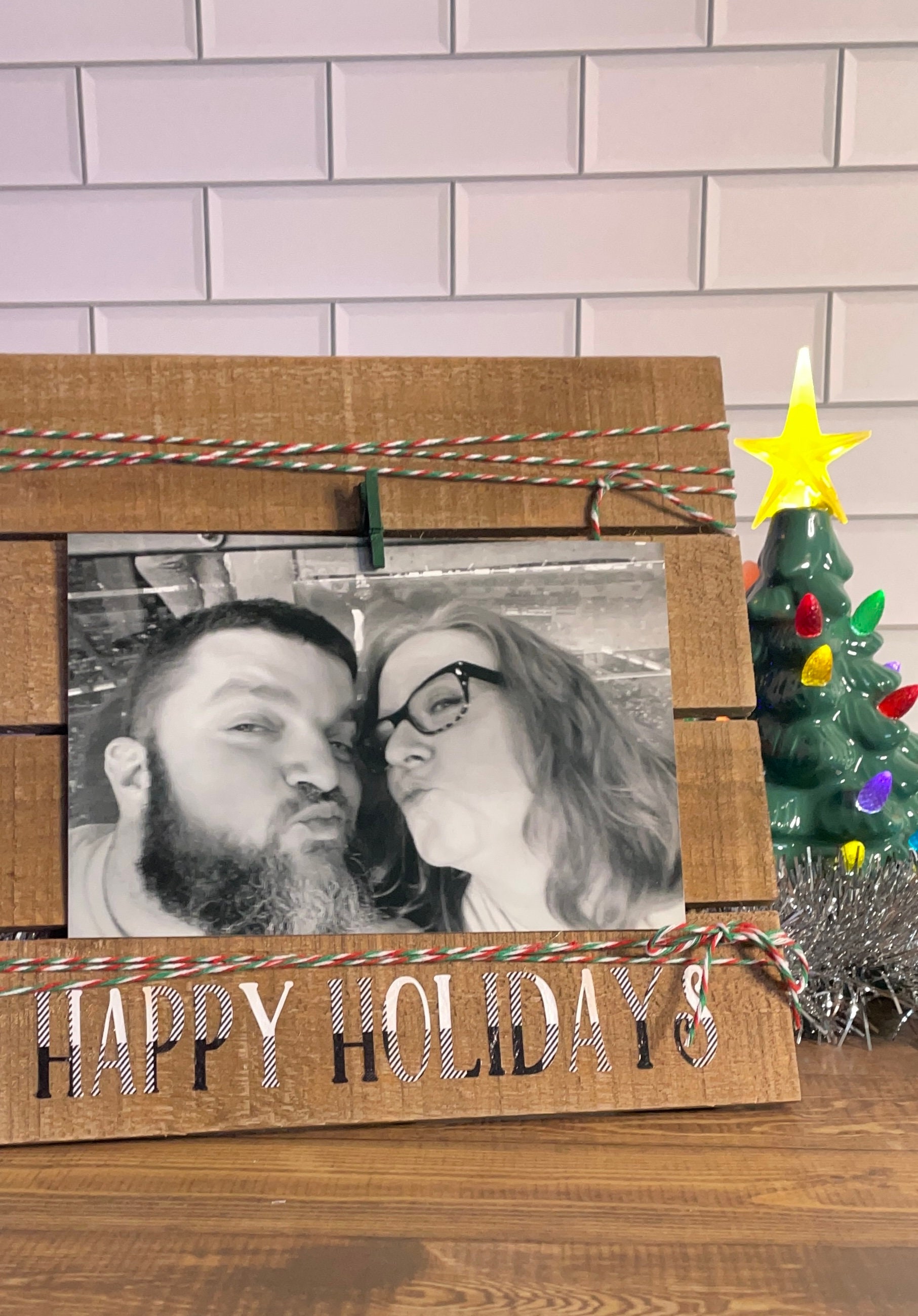 Rustic Christmas Frame Farmhouse Christmas Frame Christmas | Etsy