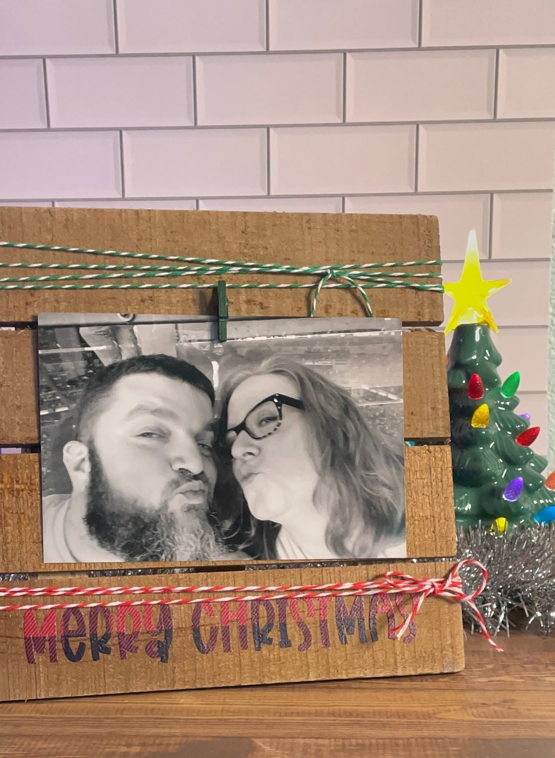 Rustic Christmas Frame Farmhouse Christmas Frame Christmas Decor ...