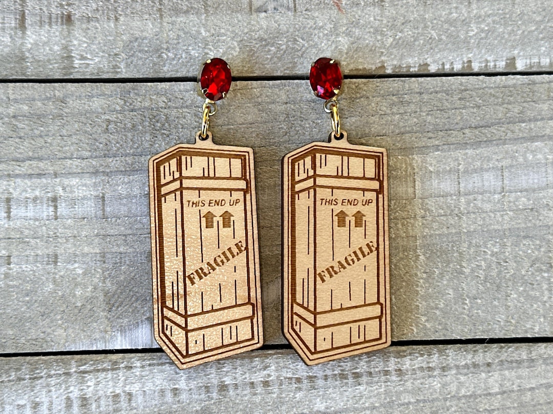 A Christmas Story Fragile Leg Lamp Crate Earrings - Etsy
