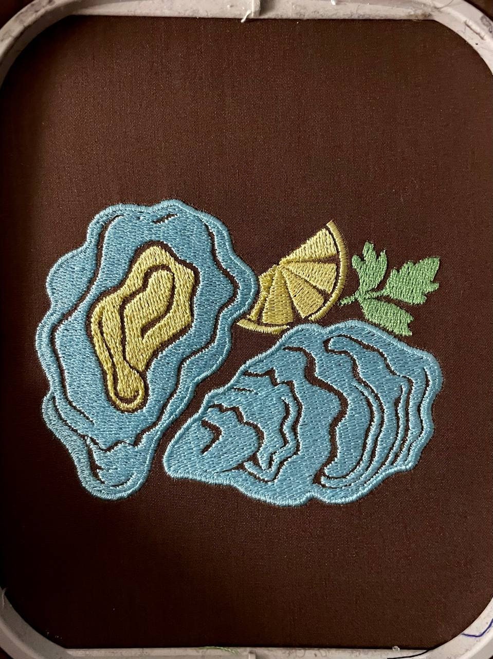 Oysters, Machine Embroidery Design File, PES, DST, EXP, Hus, Vp3, Jef ...