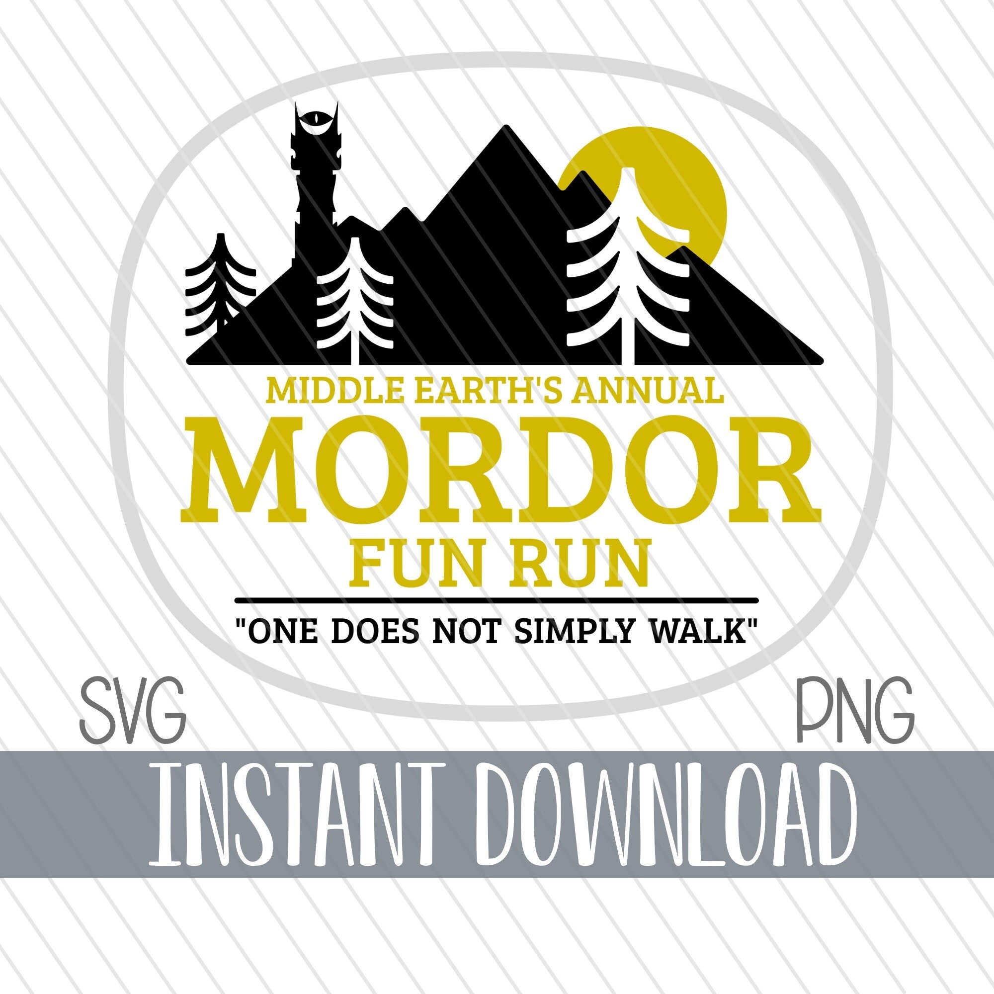 Mordor Fun Run SVG PNG Digital Cut File For Use With Cricut Mordor Fun Run SVG PNG Digital Cut File For Use With Cricut