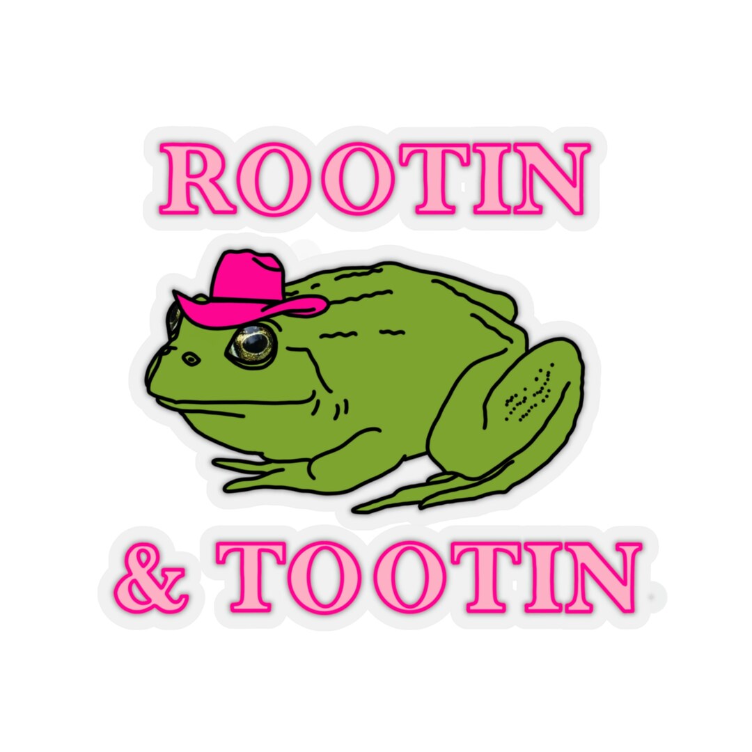 Rootin Tootin Frog Cowboy Toad Vinyl Sticker - Etsy