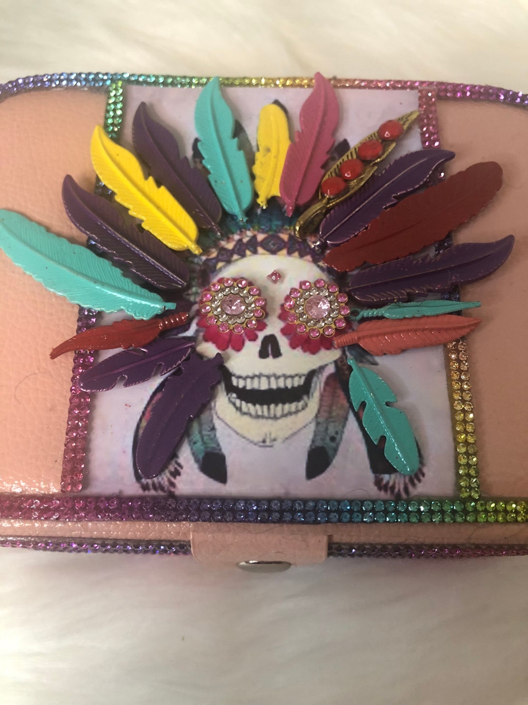 Bling Box / Native American Skull Headdress Handmade Customizable ...