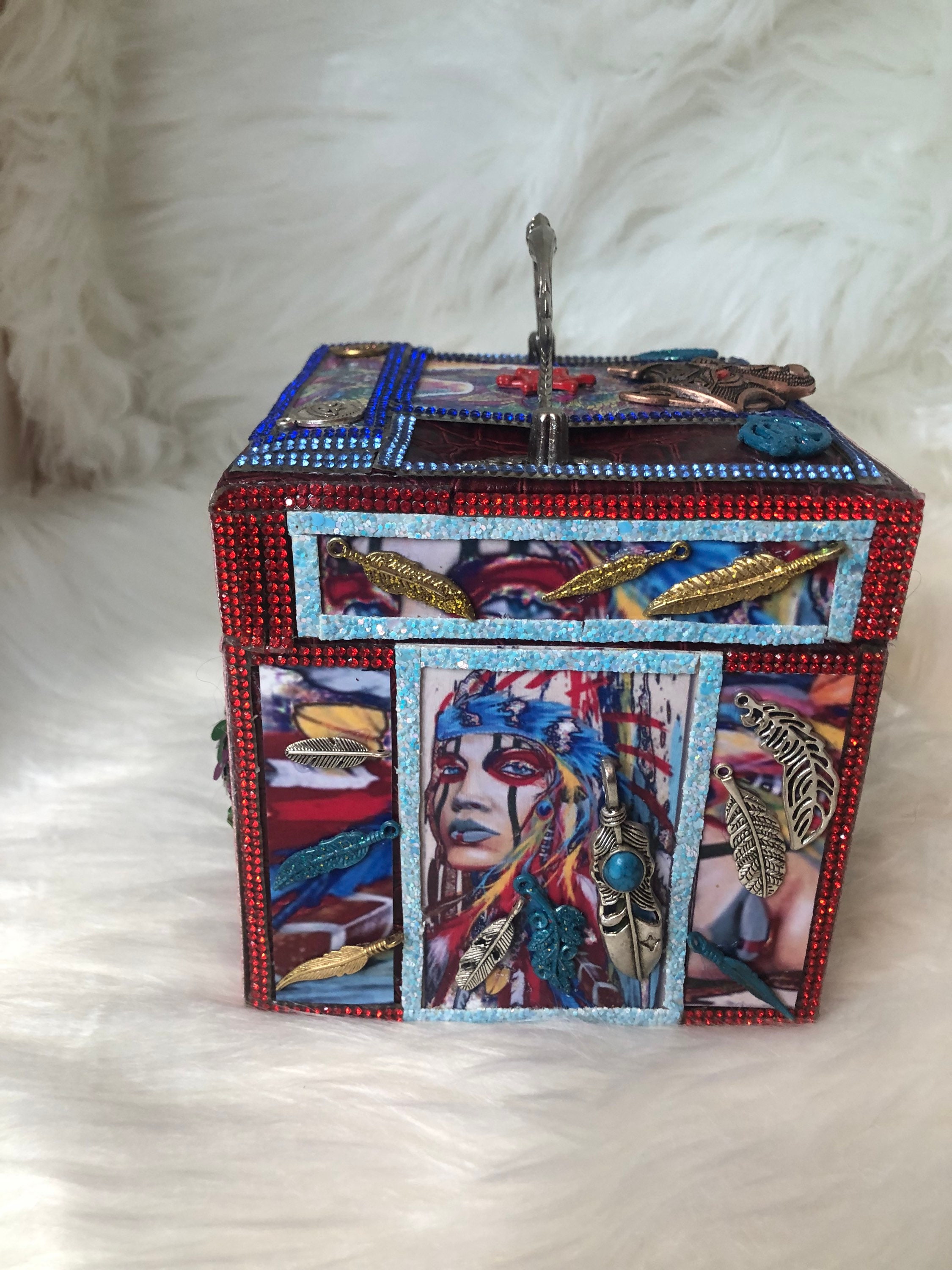 Bling Box/indian Inspired Handmade Customizable Box. - Etsy