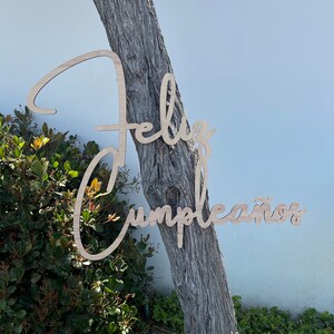 Feliz Cumpleaños Sign, Happy Birthday Banner, Unfinished Wood Signs ...