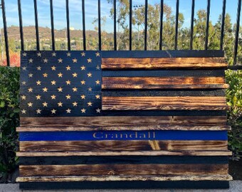 Wooden Police Flag - Etsy