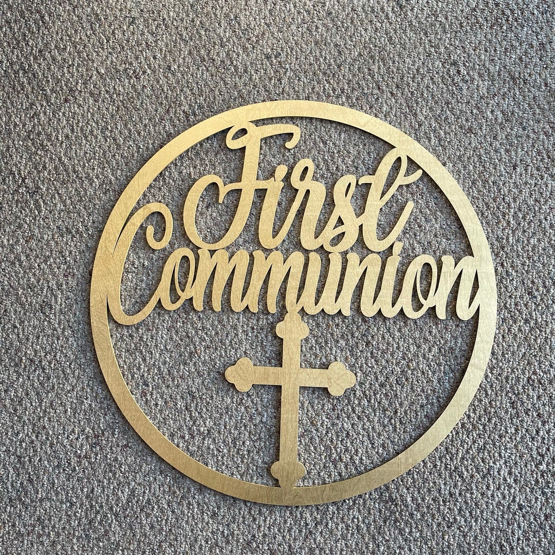 Mi Primera Comunion First Communion Mi Bautizo Wood Signs Backdrop ...